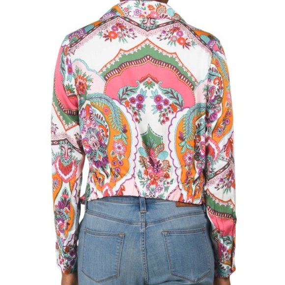 Rachel Zoe | Tops | Nwt Rachel Zoe Floral Paisley Long Sleeve Collar ...